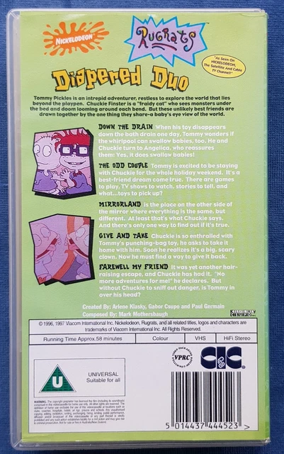 RUGRATS VHS DIAPERED Duo Nickelodeon 90s Animated 5 Cartoons TESTED ...