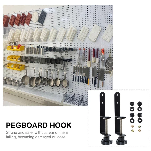 PERFBOARD MOUNTING CLIPS Pegboard Hook Organizer Tool Desktop Coat ...