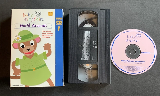 BABY EINSTEIN WORLD Einstein VHS Tape Tested with Bonus Sampler CD £16. ...