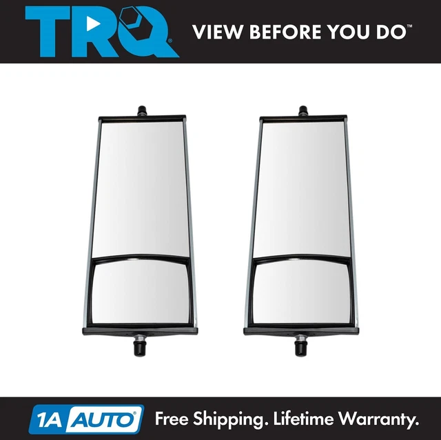 TRQ 16& X 6.5" Aluminum West Coast Mirror Pair w/ Convex Glass for HD ...