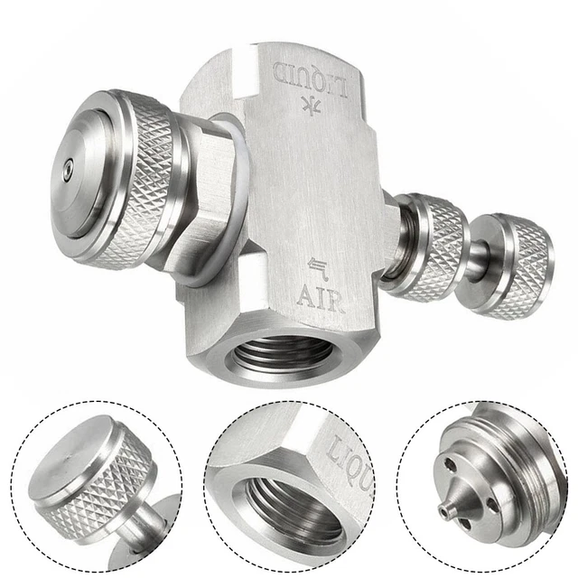 COMPACT AIR ATOMIZING Nozzle with Needle Adjustment and Clearing ...