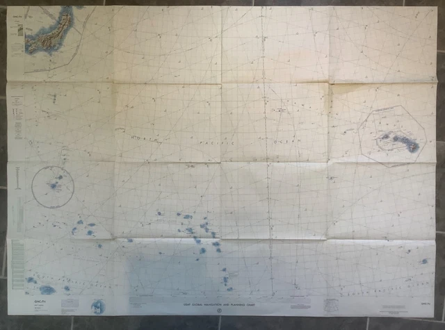 1967 MAP. UNITED States Air Force, Global Navigation Chart. North ...