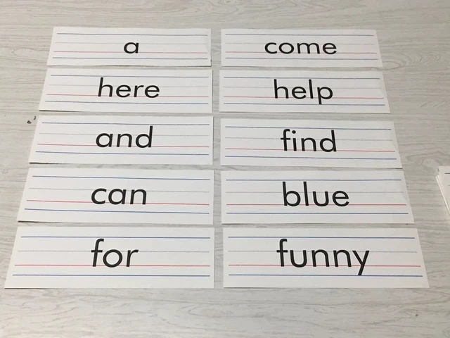 PRE PRIMER DOLCH Sight Words Set of 40 Words Cards Teacher Homeschool ...