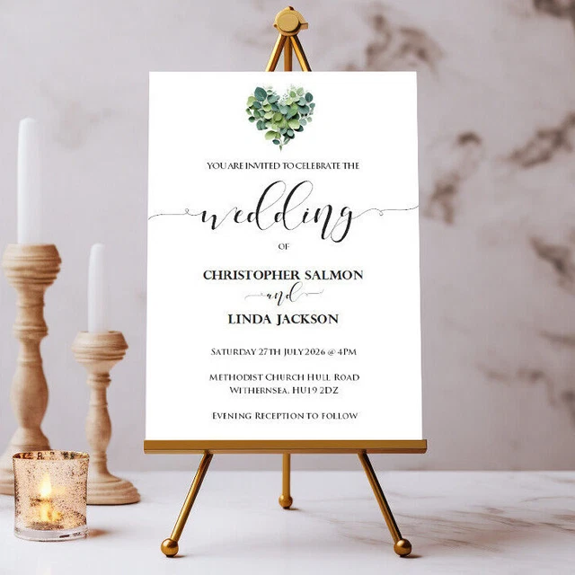 WEDDING INVITATION INVITE Day Night, RSVP, Gift Poem, Eucalyptus Sage ...