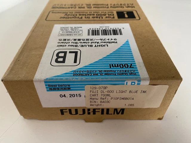 GENUINE FUJIFILM DL600 650 INK CARTRIDGE Light Blue New BB Date 04-2015 ...