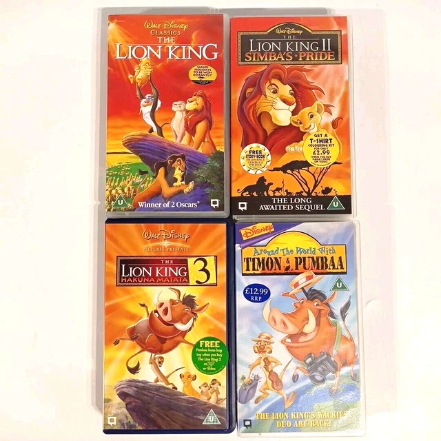 THE LION KING Trilogy & Timon & Pumbaa VHS Tape Bundle PAL Excellent ...
