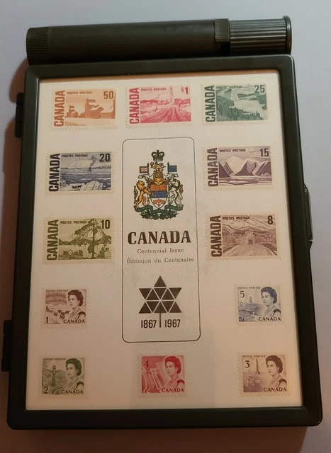 CANADIAN CONFEDERATION 1867 1967 Centennial Commemorative Stamp Box ...
