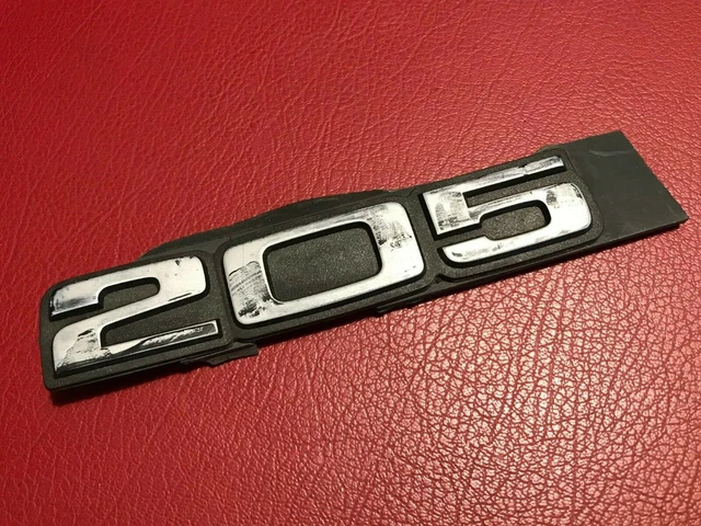 PEUGEOT 205 LOGO Emblem Frieze Coat Of Arms Written Plate Badge Plate ...