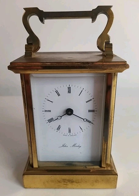 VINTAGE ENGLISH JOHN Morley Carriage Clock - Very Heavy Brass Clock £39 ...