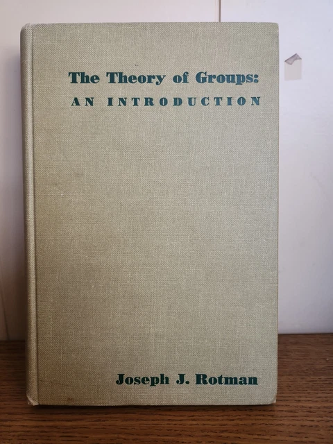 LA TEORÍA DE grupos una introducción de Joseph J. Rotman 1966 HC ...
