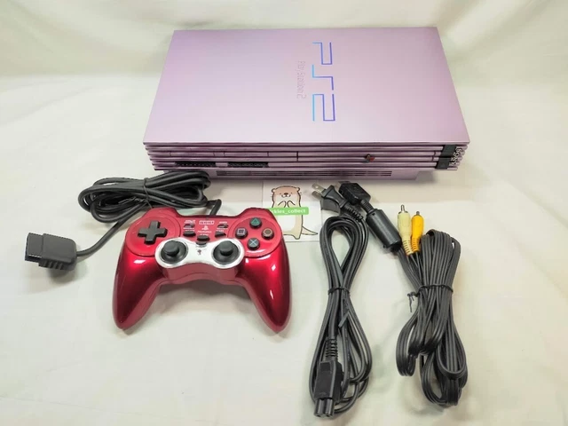 SONY PLAYSTATION2 SCPH-50000 Sakura Pink HORI Controller Set PS2 rare ...
