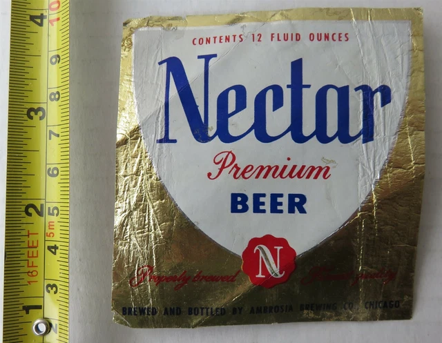 VINTAGE NECTAR PREMIUM Beer Label (Inv34778) $2.95 - PicClick CA
