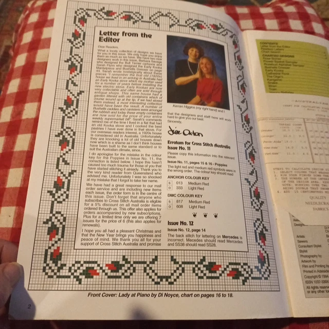 😇 JILL OXTON'S Issue 13 Cross Stitch Australia Patterns Magazine 1994 ...