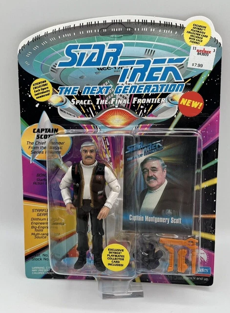 STAR TREK TNG Playmates Captain SCOTT Classic Action Figure Skybox Card ...
