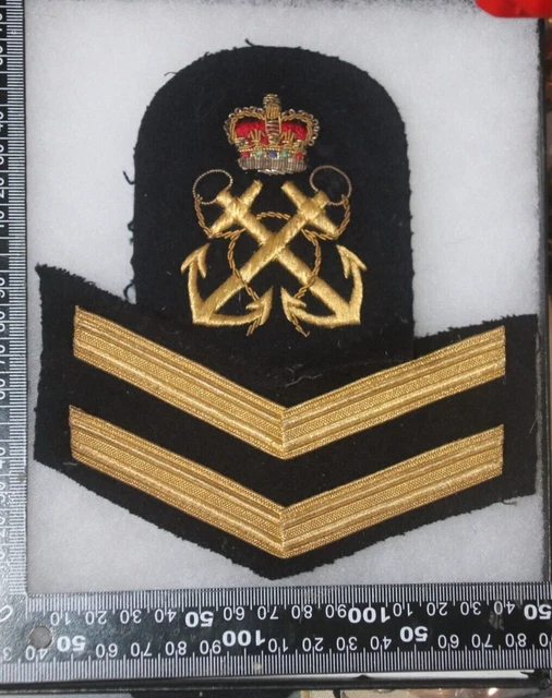 BRITISH ROYAL NAVY Petty Officer Class 1 Po Original Issued Rank Badge ...