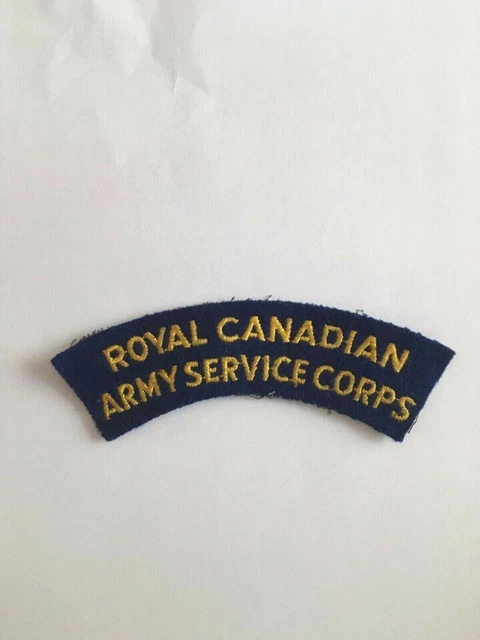 WW2 ROYAL CANADIAN Army Service Corps Shoulder Badge Patch Flash ...