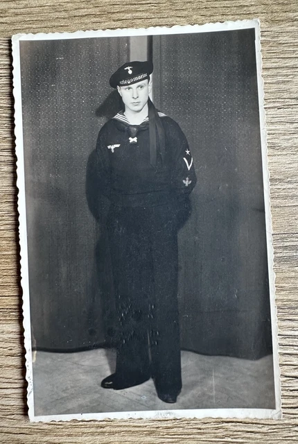 PK PORTRAIT FOTO KM Kriegsmarine Soldat Matrose Tellermütze 2.WK EUR 6 ...