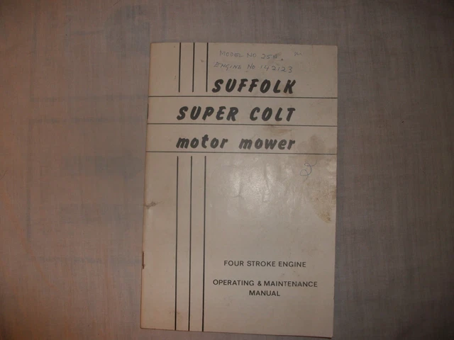 VINTAGE SUFFOLK SUPER Colt Mower 4 Stroke Engine Operating ...