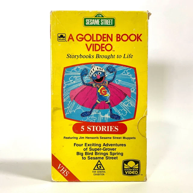 SESAME STREET A Golden Book Video VHS Vintage 1985 5 Stories - AUS ...