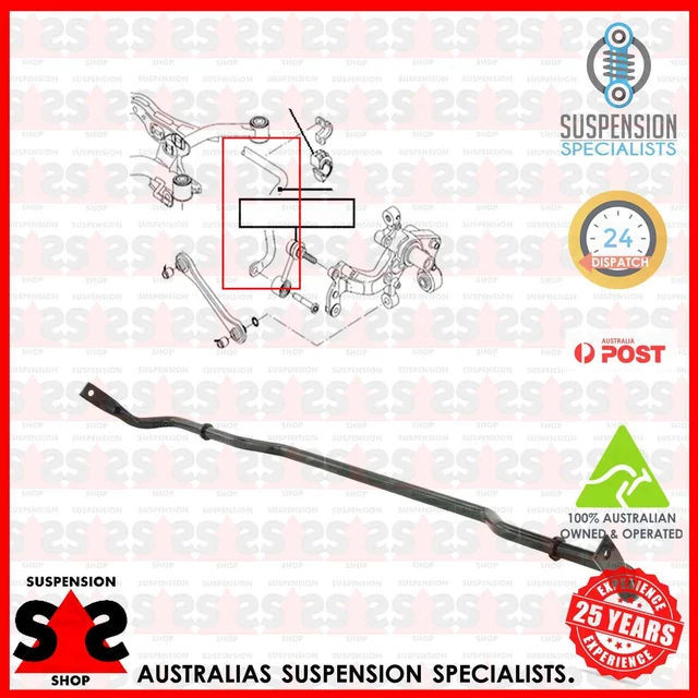 REAR STABILISER BAR, Suspension Suit VW Passat B6 Variant (3C5) 2.0 ...