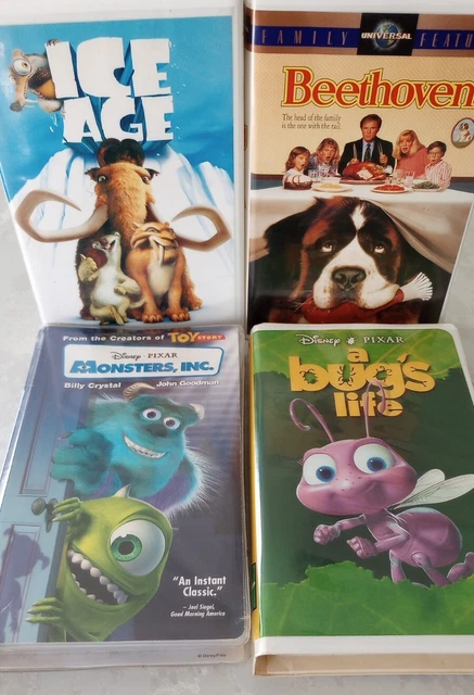 KIDS MOVIES VHS Collection Lot- Monsters Inc, Ice Age, Beethoven, A ...