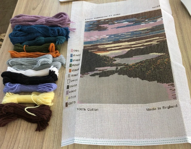 RARE VINTAGE TAPESTRY Kit - Loch Torridon at Dusk (51cm x 36cm) £21.48 ...