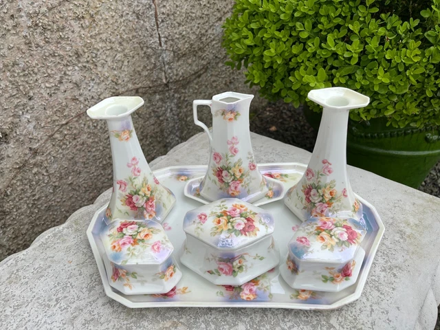ANTIQUE PORCELAIN DRESSING Table Set, by MORITZ ZDEKAUER, AUSTRIA. EUR ...