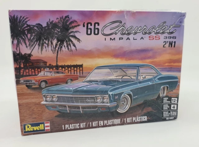 REVELL '66 CHEVROLET Impala SS 396 2'n1 Model Kit 1:25 Scale - 85-4497 ...
