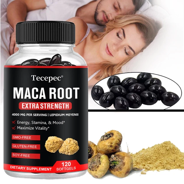 BIO MACA WURZEL Kapseln | 4000mg | Peruanischer Maca Extrakt für Männer ...