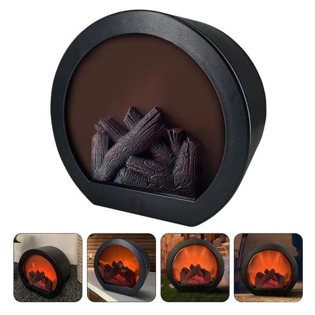 SIMULATED FIREPLACE LIGHT Decorative Light Desktop Lamp for Home night ...