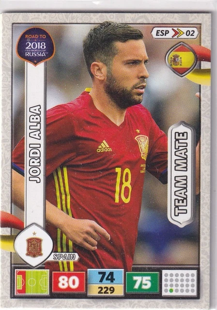 PANINI FÚTBOL ROAD To Rusia 2018 N º Esp 02 Jordi Alba EUR 1,00 - PicClick ES