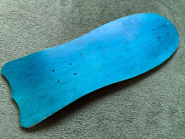 VINTAGE TONY ALVA DAGGER 80s OG OLD SCHOOL BLANK BLUE SKATEBOARD DECK £ ...