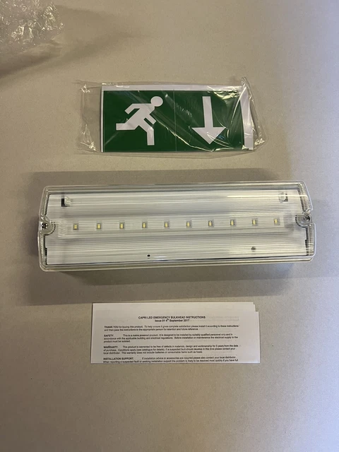 LED EMERGENCY LIGHT Bulkhead Exit Sign Fire Exit 4 Watt Brand New £8.50 ...