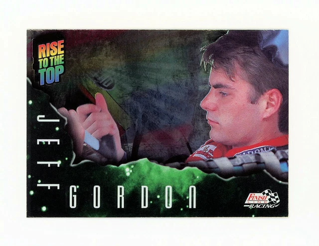 CARTE D'INSERTION EN papier gravé Jeff Gordon 1996 ligne d'arrivée ...