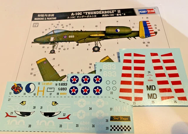 1/48 DECALS AND Instructions for HobbyBoss A-10 Thunderbolt (Maryland ...