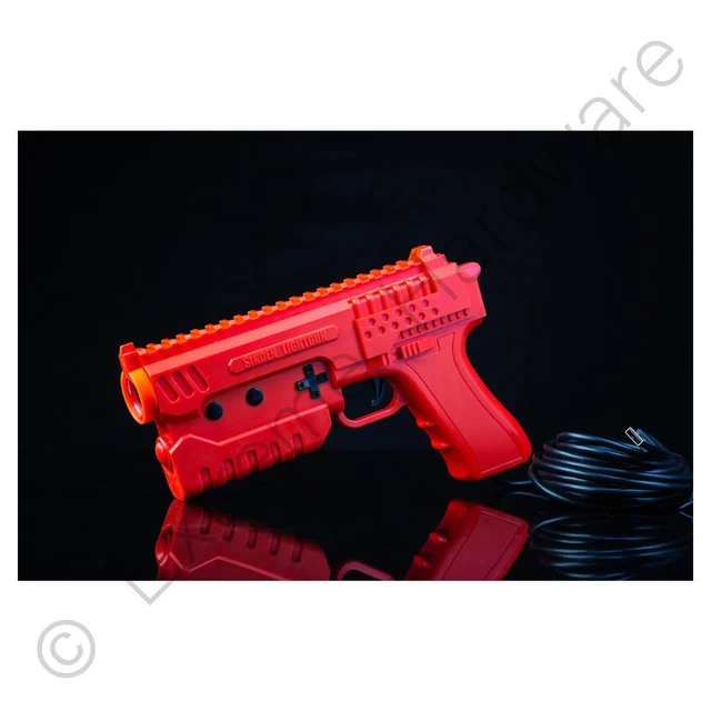 SINDEN RED ARCADE Light Gun with Line of Sight Aiming LCD TV PC ...