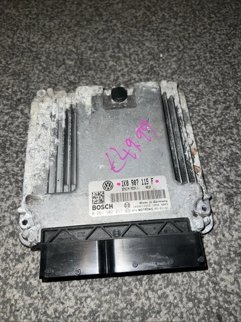 VW GOLF MK5 GTI Petrol ECU Engine Control Module Unit 1K0907115F Manual ...