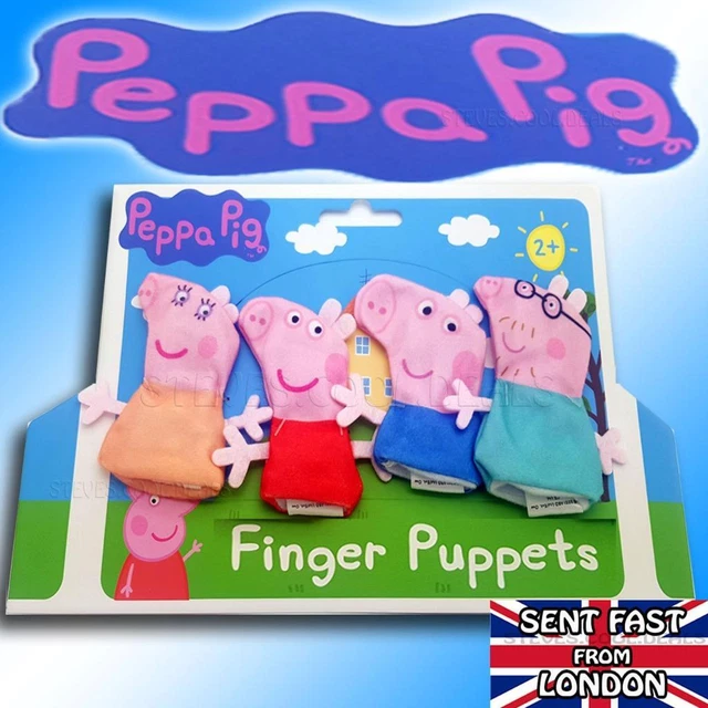 PEPPA PIG HAND Finger Puppets Soft Cuddly Baby Kid Children 4 Play Pack ...