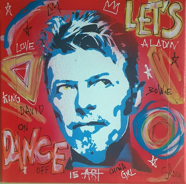 SPACO SIGNED LET'S DANCE tableau pop STREET ART graffiti FRENCH david ...