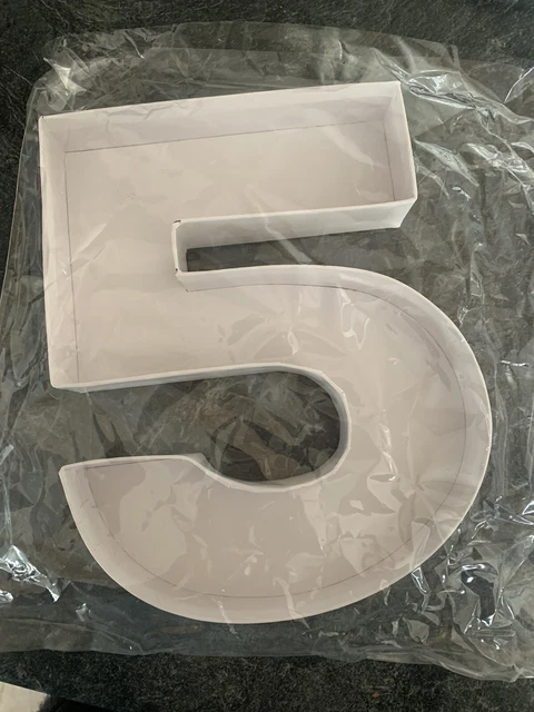 CARDBOARD FILLABLE NUMBERS 5 £6.99 - PicClick UK