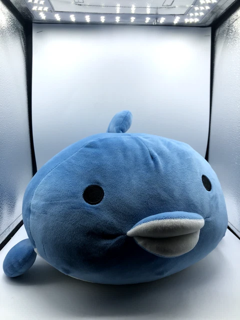 OFFICIAL MINISO LIFE Kawaii Blue Whale Plush Soft Stuffed Toy Animal ...