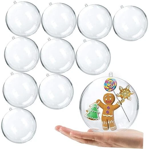 10-PACK CLEAR PLASTIC Fillable Ornaments, 10.0 Clear Fillable Balls ... 10-PACK CLEAR PLASTIC Fillable Ornaments, 10.0 Clear Fillable Balls ...