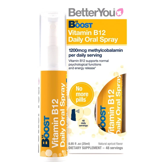 BETTERYOU BOOST VITAMIN B12 Daily Oral Spray Pill-free Vitamin B12 ...