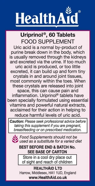 HEALTHAID URIPRINOL VEGAN - 60 Tablets £21.48 - PicClick UK