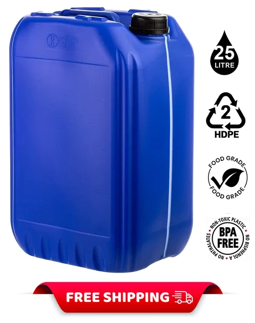25L LITRE PLASTIC Water Container Carrier Food Drum Jerrycan Jerrican ...