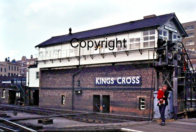 35MM COLOUR SLIDE King's Cross Signalbox late 1960s. Sold with ...