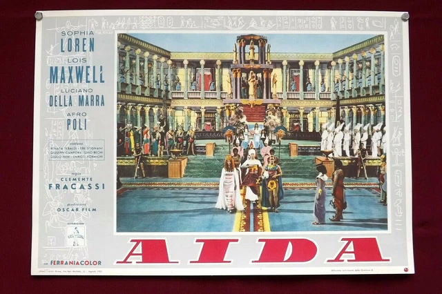 AIDA FOTOBUSTA POSTER LOBBY AFFICHE Fracassi Sophia Loren peplum ...