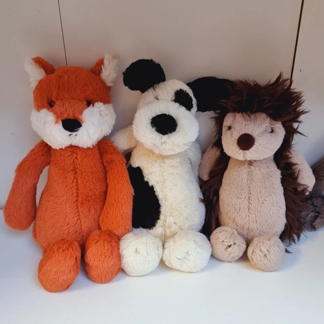 JELLYCAT BASHFUL HEDGEHOG, Fox, Mutt Soft Toy Plush Small VINTAGE £89. ...