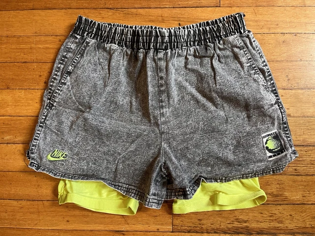 VINTAGE NIKE ANDRE Agassi Challenge Court Denim Wash Tennis Shorts ...