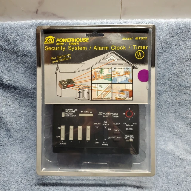 X10 POWERHOUSE MT522 Mini Timer Security System Alarm Clock ...